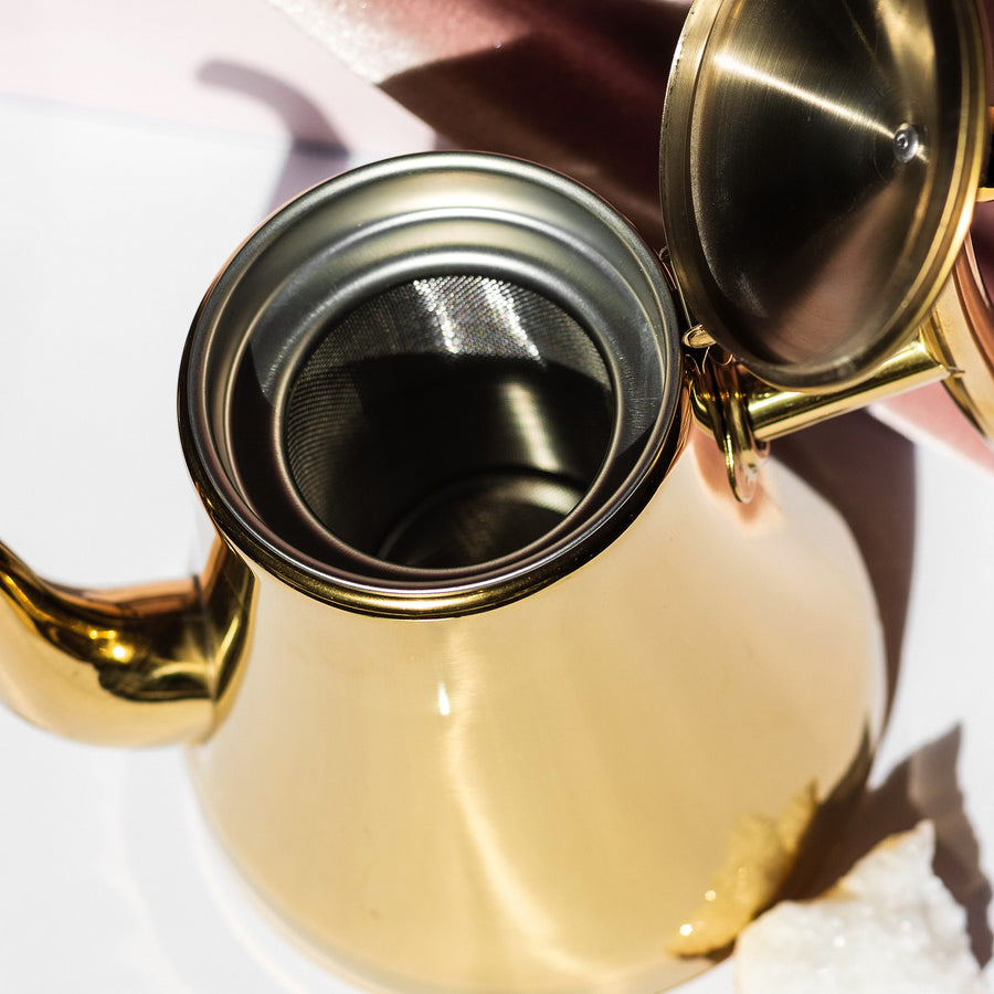 Luxe Gold Tea Kettle – So Wealth-Tea